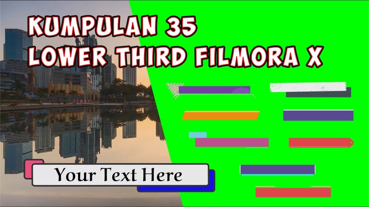 Green Screen Lower Third Filmora X | Free Background Subtitle Effect ...