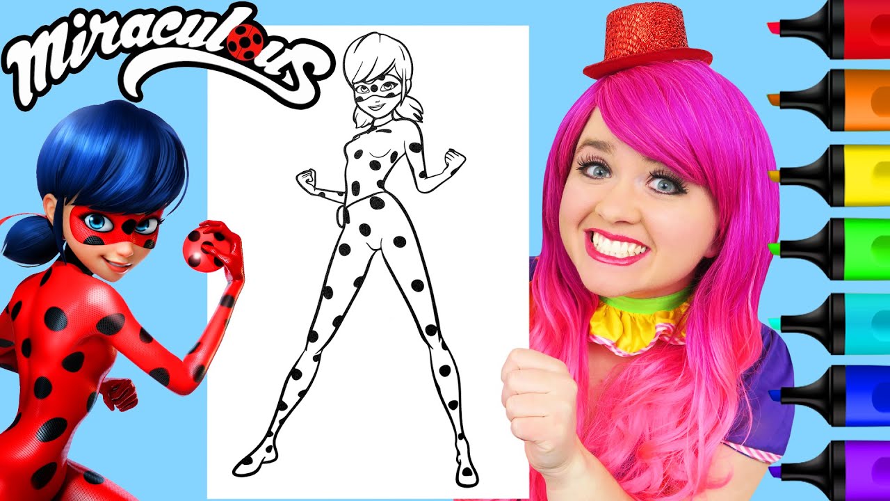 Coloring Miraculous Ladybug | Markers - YouTube