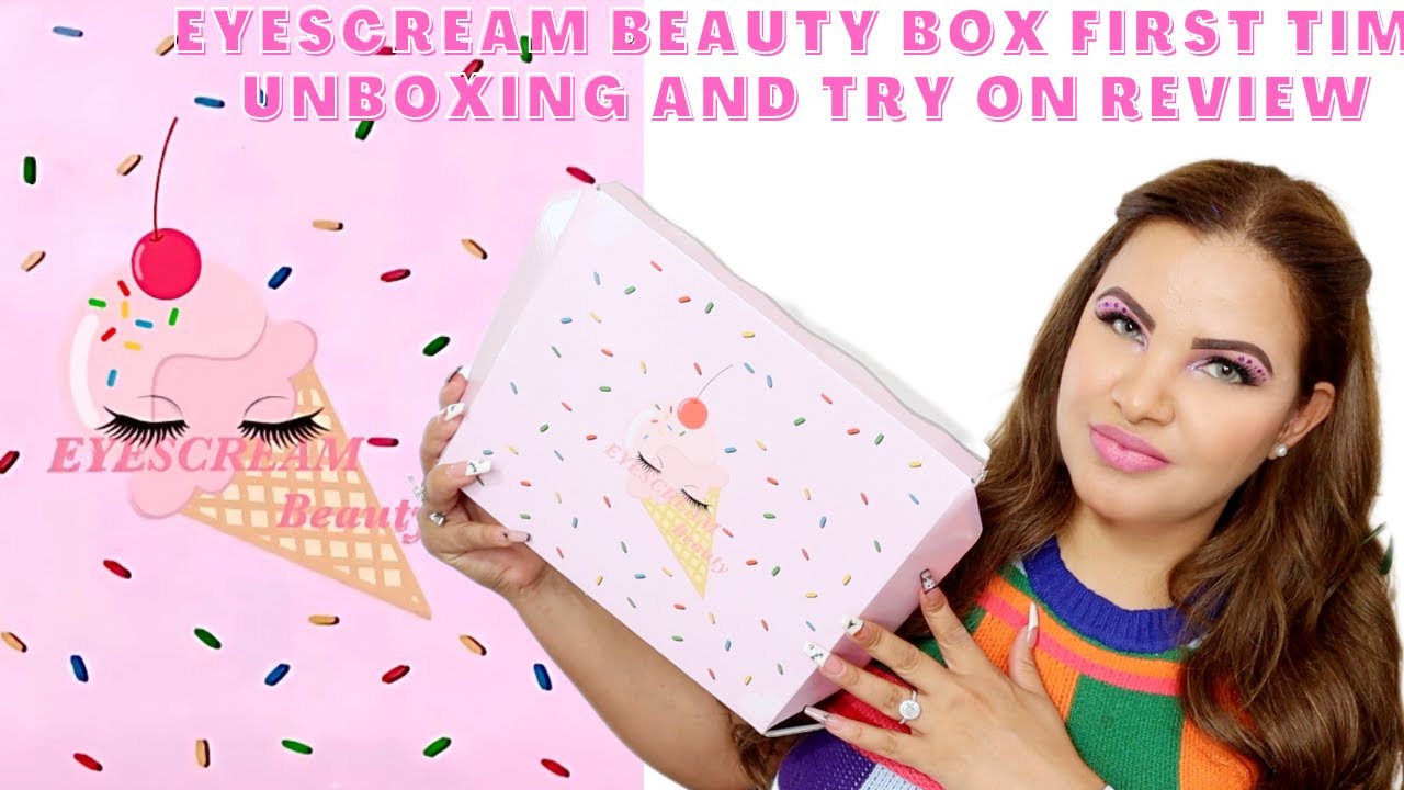 EYESCREAM BEAUTY BOX FIRST TIME UNBOXING AND TRY ON REVIEW - YouTube