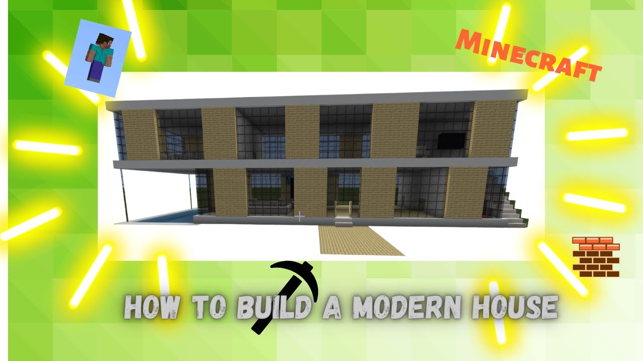 How to Build a Modern House in Minecraft tutorial in the PS5, with ...