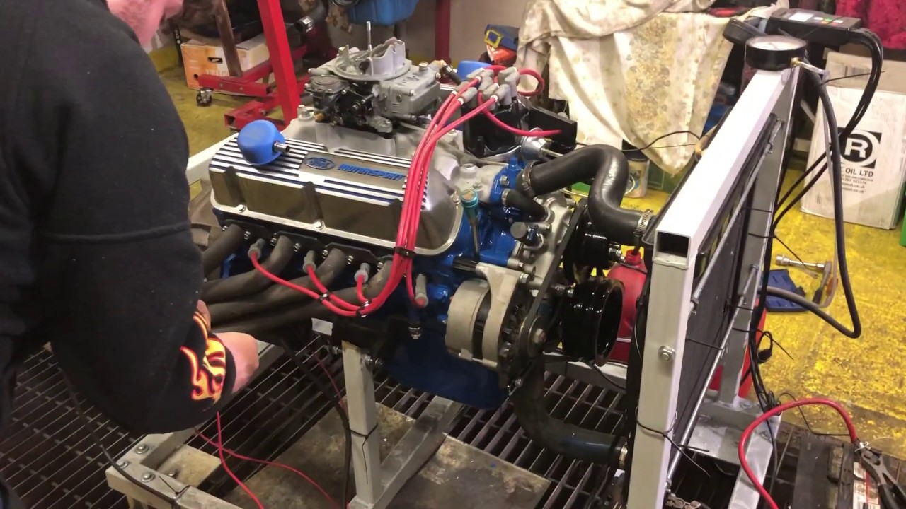 Ford V8 small block 289 start up - YouTube