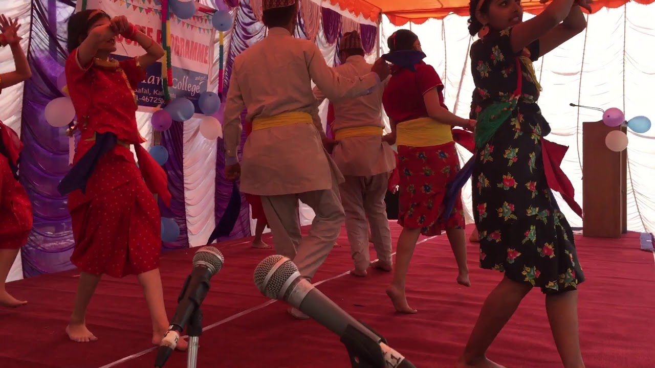 Kathmandu bernhardt college Bafal welcome programme 2074-dance - YouTube
