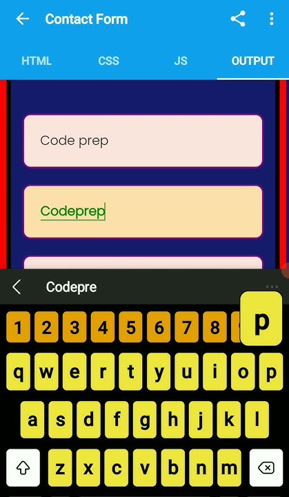 Contact Form In Html And Css Htmlcss Html5 Coding Webprogrammer Forms Website Codeprep
