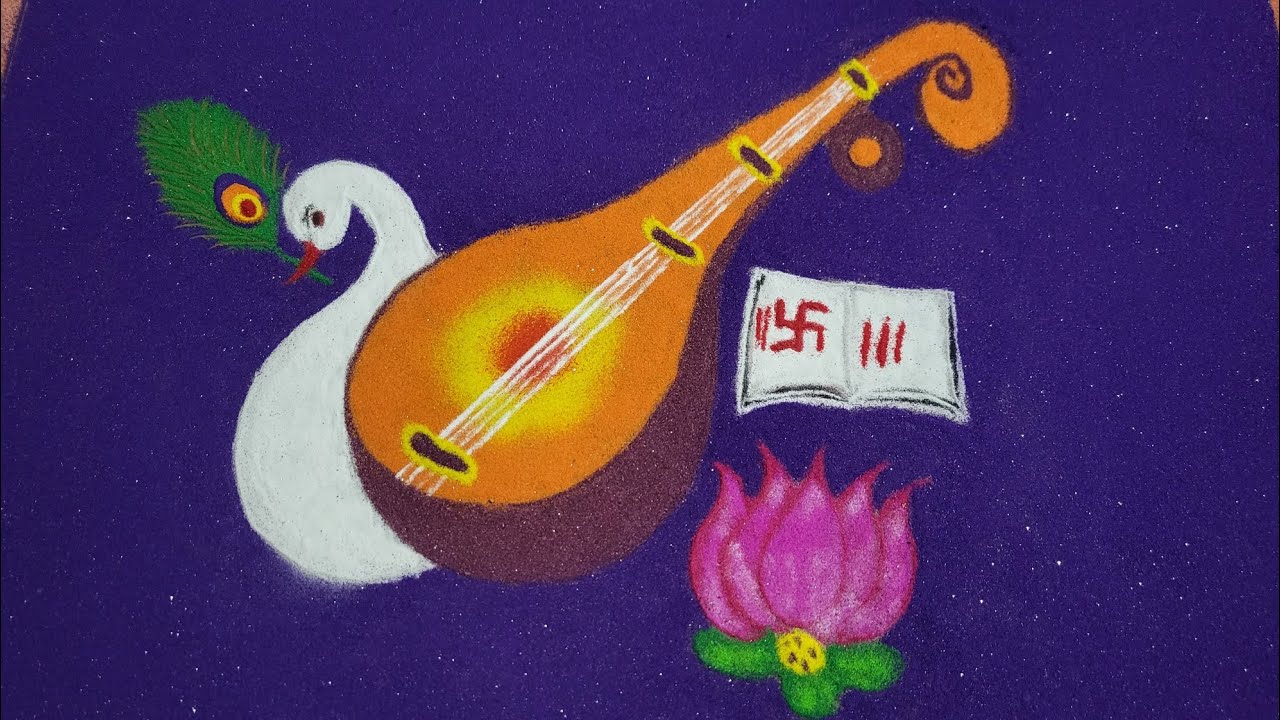 Vasant Panchami Special Rangoli | saraswatipuja | festivalrangoli ...