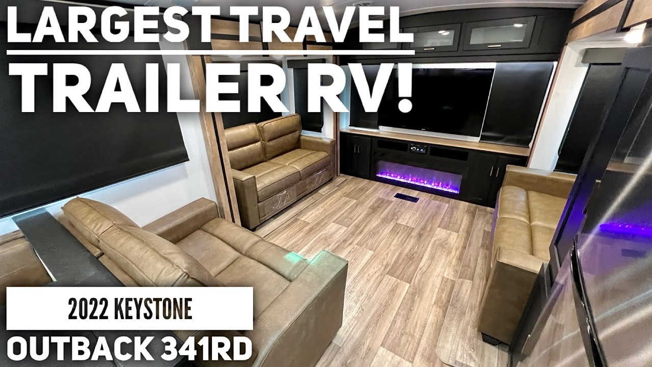 Largest Travel Trailer RV with Washer and Dryer! 2022 Keystone Outback ...
