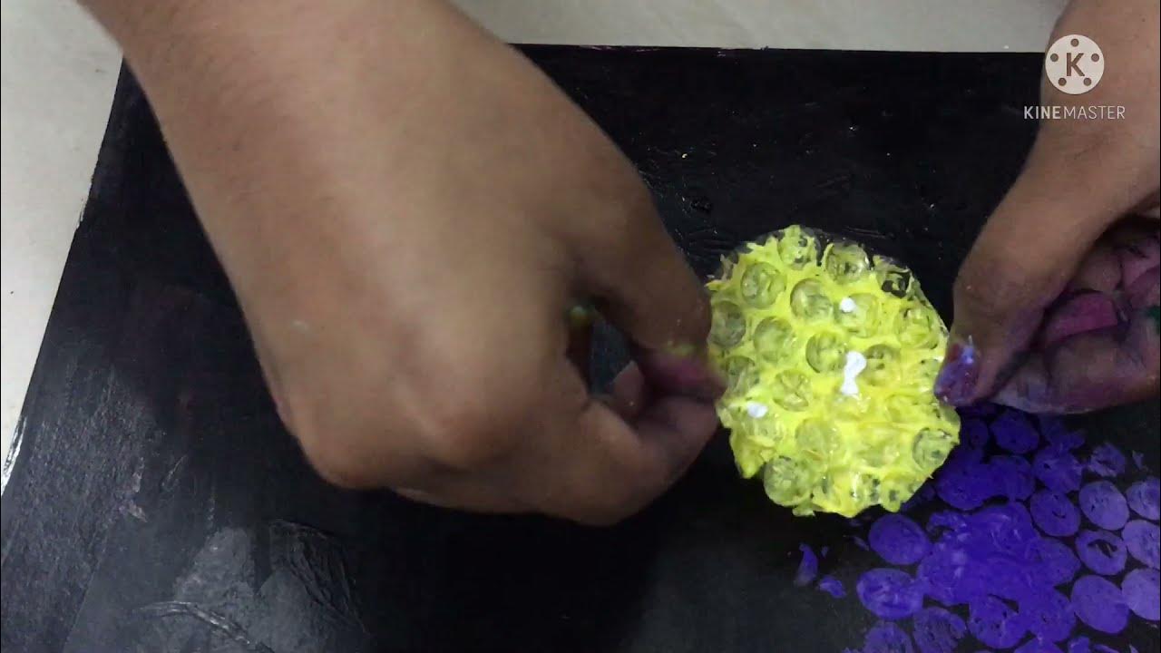 Creating a painting with bubble wrap ||dedeepya @creativepoppies8169 ...