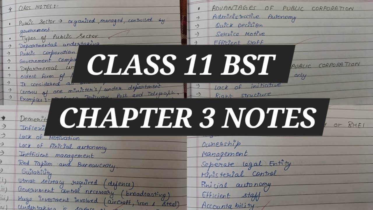 Don't Miss Out on Class 11 BST Chapter 3 Notes 📚 ️ - YouTube