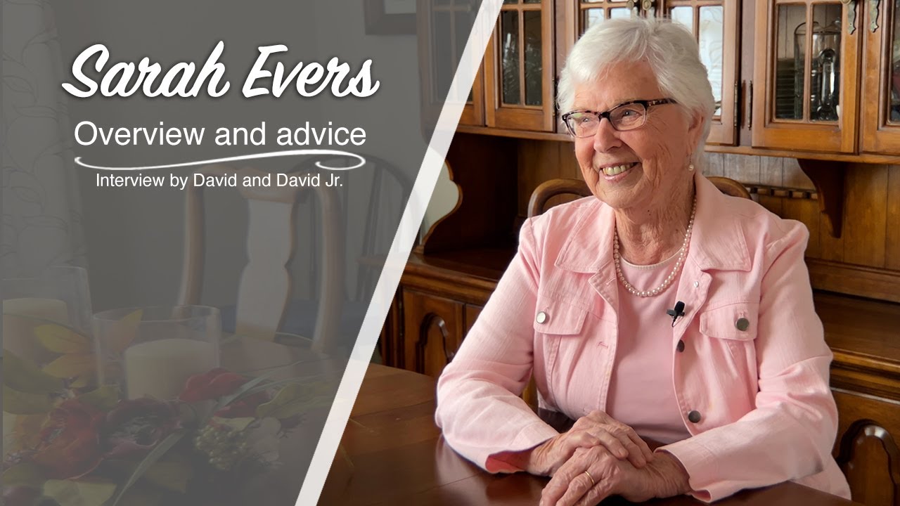 Sarah Evers - Overview and advice, interview by David Sr. and David Jr. - YouTube
