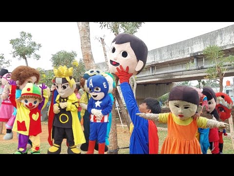 BADUT PADA NANGIS KEJER 😭 KEPALA BADUT HILANG 🤡 PUTAR KEPALA BADUT 🔴 LOMPAT KATAK MUNDUR ...