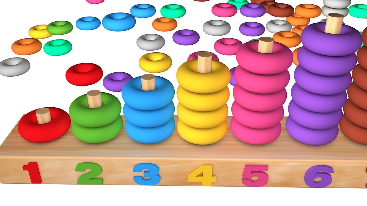 Learn Colors With Donuts | Numbers Song For Learning Kids | Stacking ...