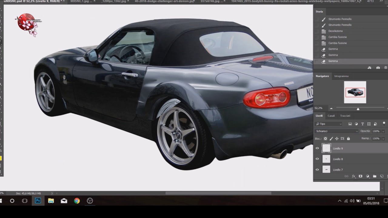 Mazda Miata MX5 NC Virtual Tuning Photoshop mp4 - YouTube