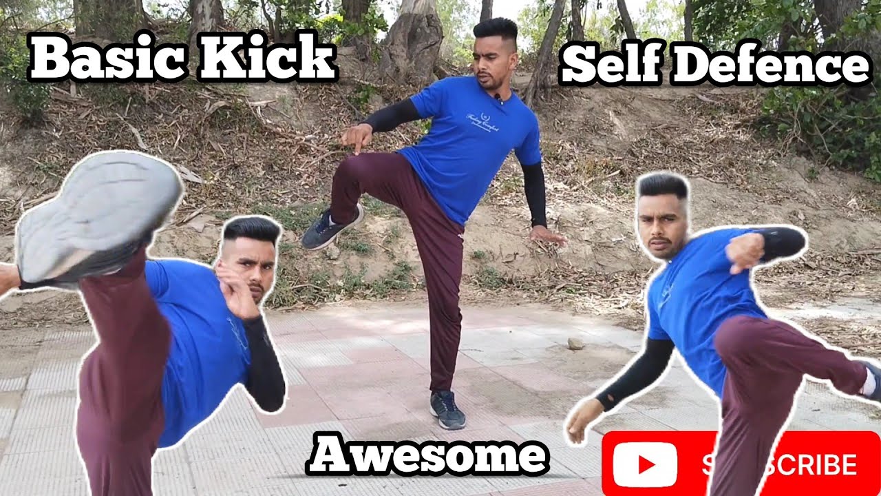 How To Do Basic Kicks For Self Defense | Easy Kick For Beginners | No ...