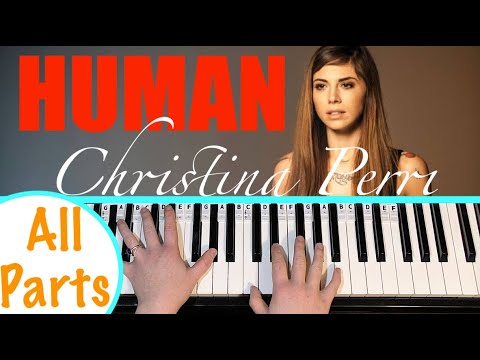 HUMAN - Christina Perri Piano Chords Tutorial [accompaniment] - YouTube