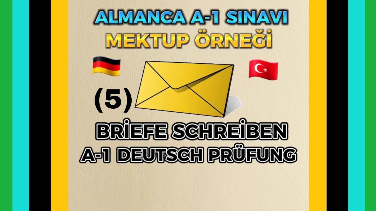 Almanca A1 Sınavı Mektup örneği. briefe schreiben #deutschprüfung # ...
