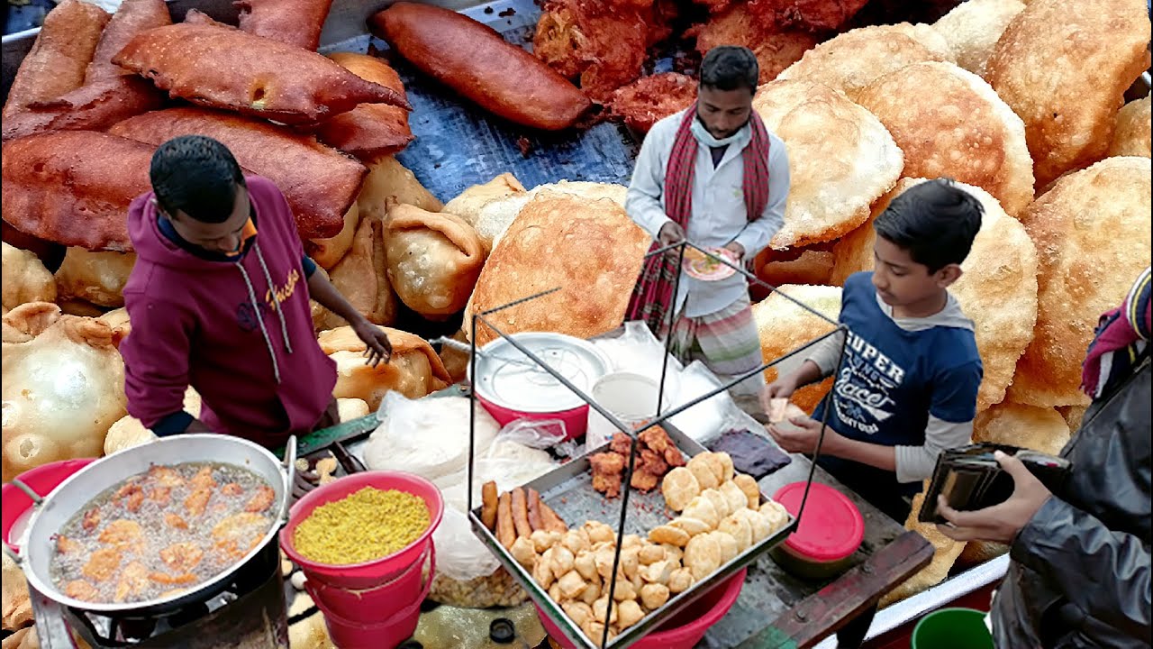 Cheapest Street Food | Dal Puri | Beguni | Singara | Piaju | Popular ...