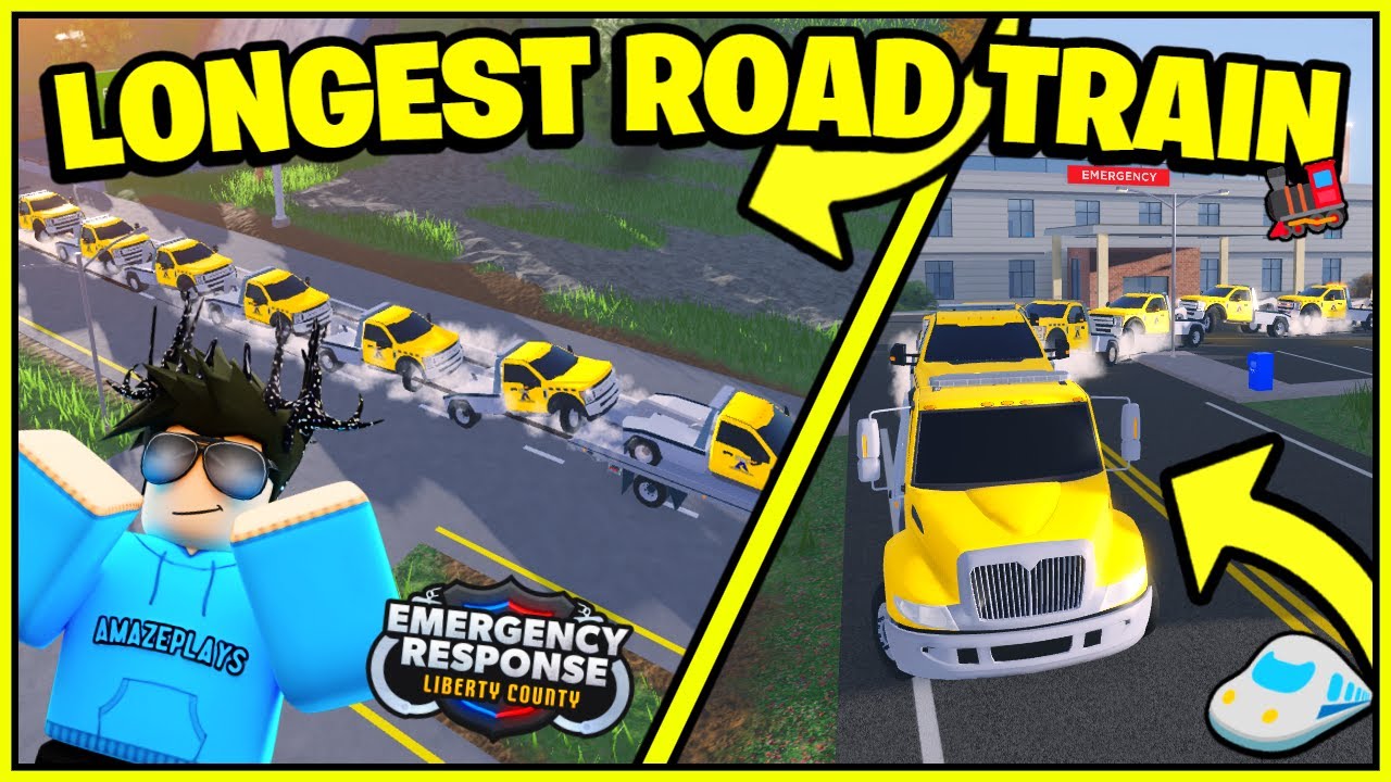 We made THE LONGEST ROAD TRAIN in ERLC... (Emergency Response Liberty ...
