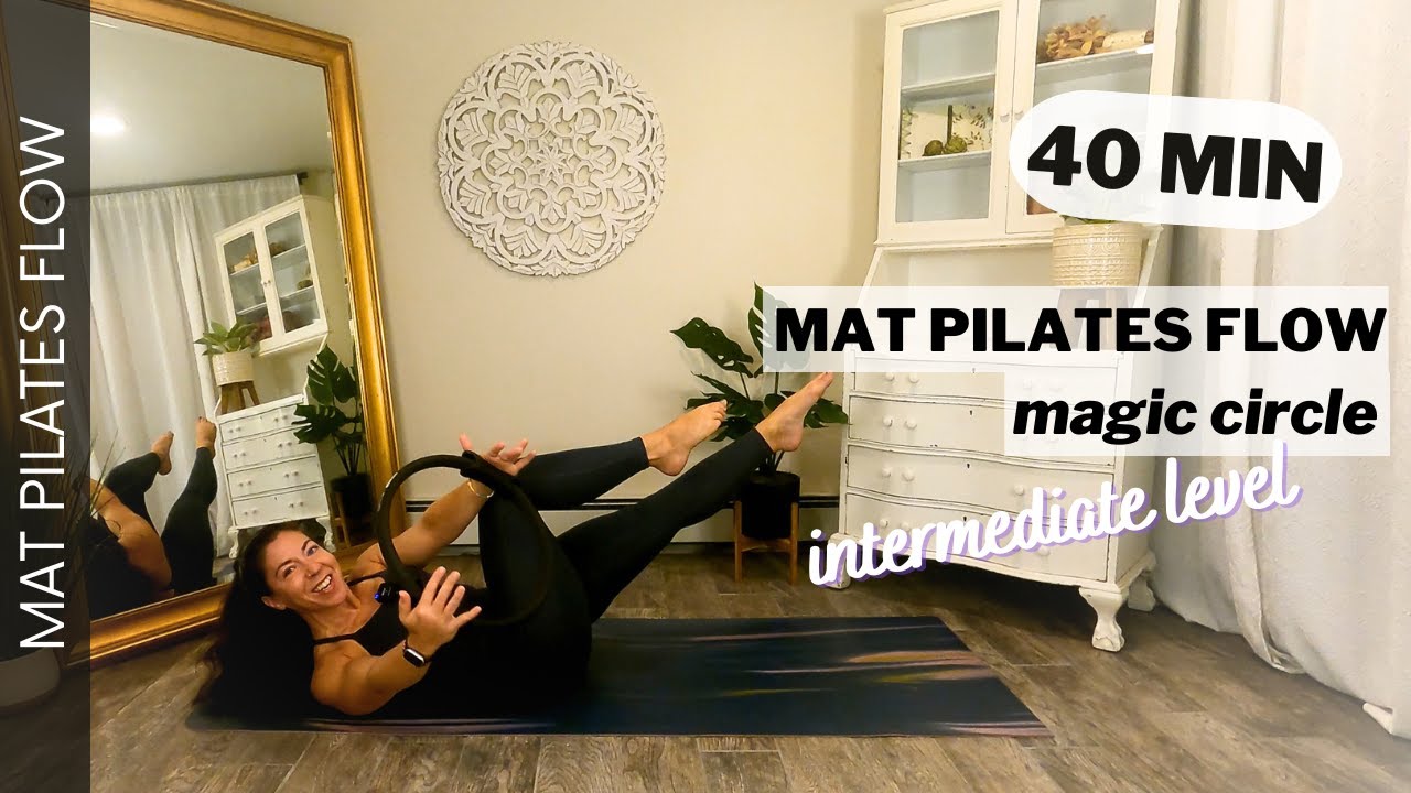 MAT PILATES Workout MAGIC CIRCLE | 40 Min | Intermediate Level - YouTube