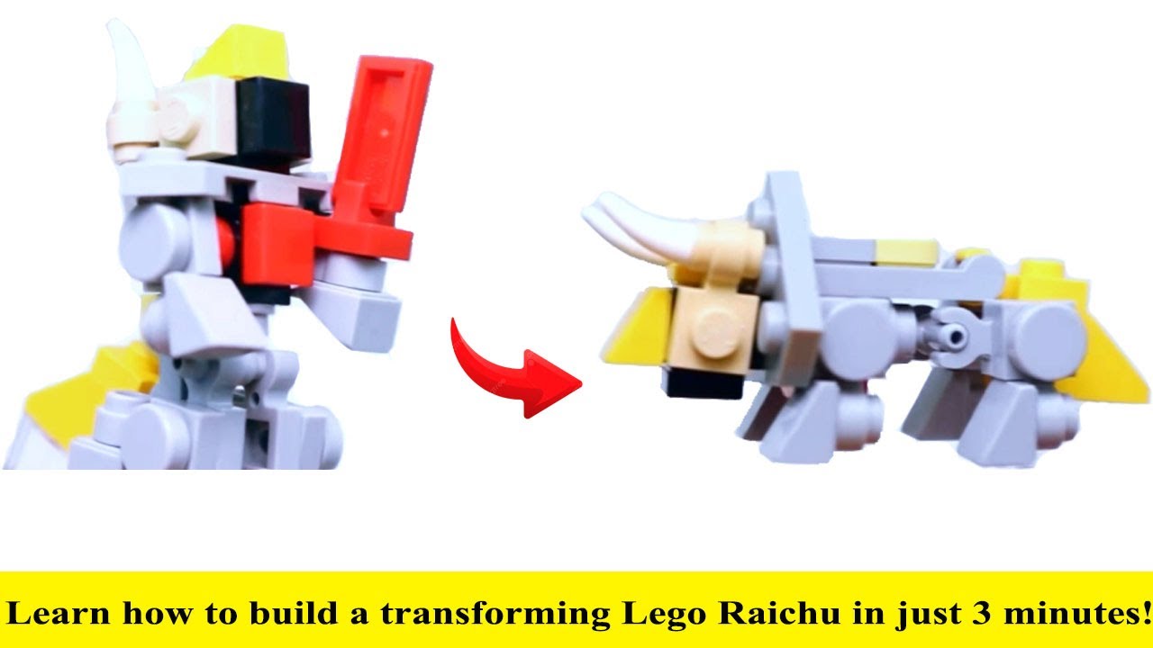 Learn how to build a transforming Lego Raichu in just 3 minutes! - YouTube