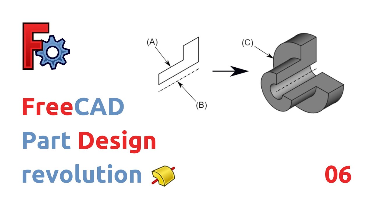 freecad | part design - revolution - YouTube