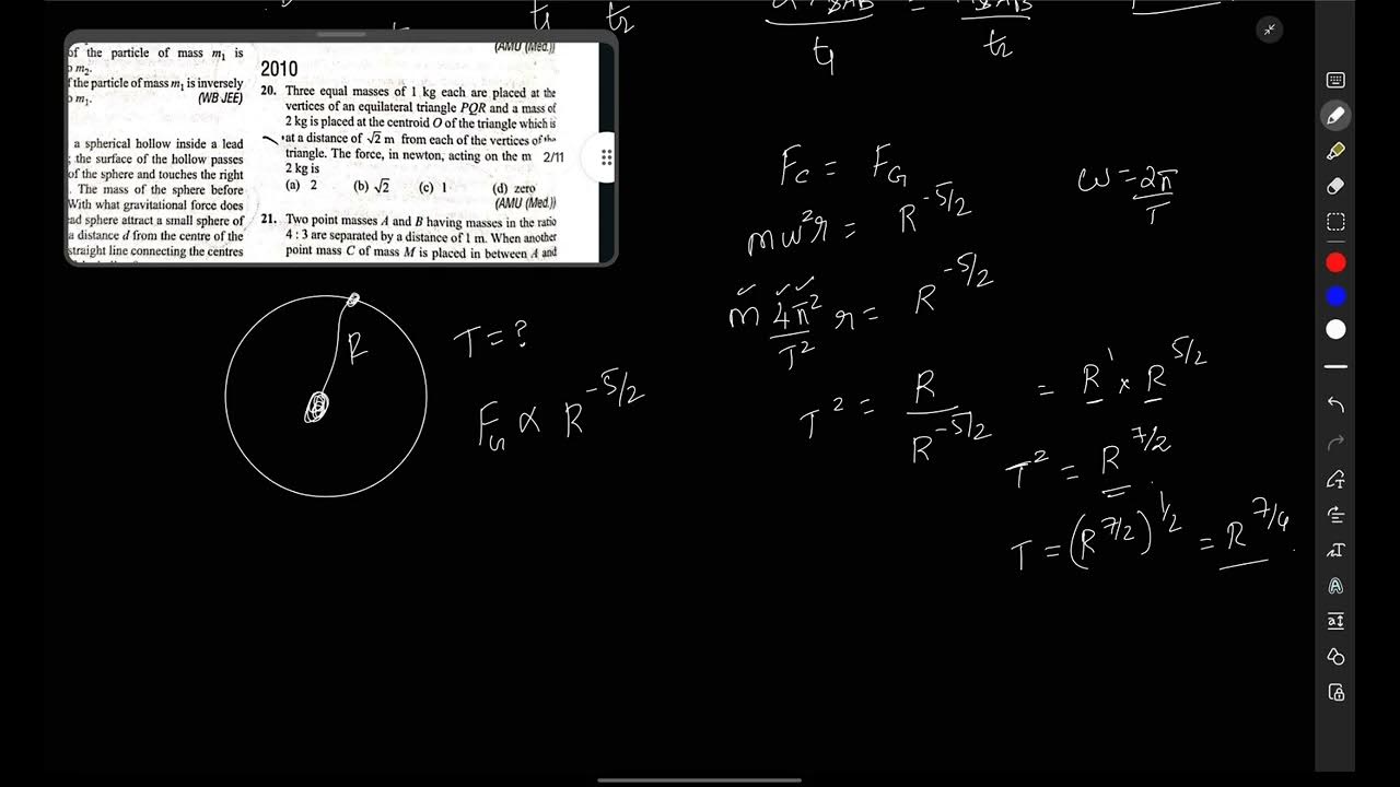 gravitation problem part 1 - YouTube