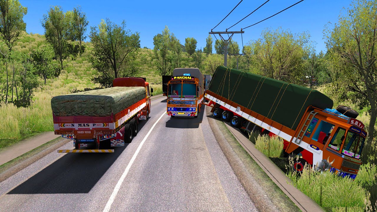 Indian Lorry Driving | Ashok Leyland | National Permit - YouTube