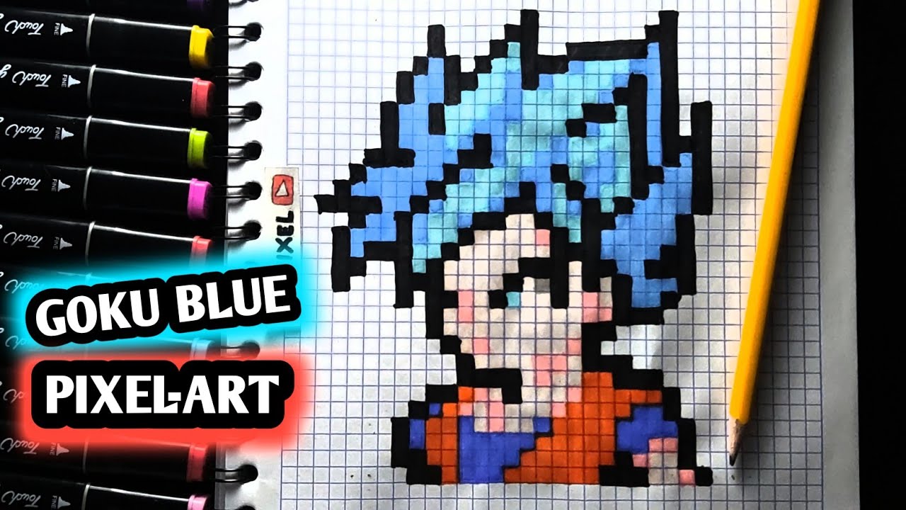 Como Dibujar A Goku Blue Paso A Paso Facil Pixel Art How To Draw Goku Blue Youtube