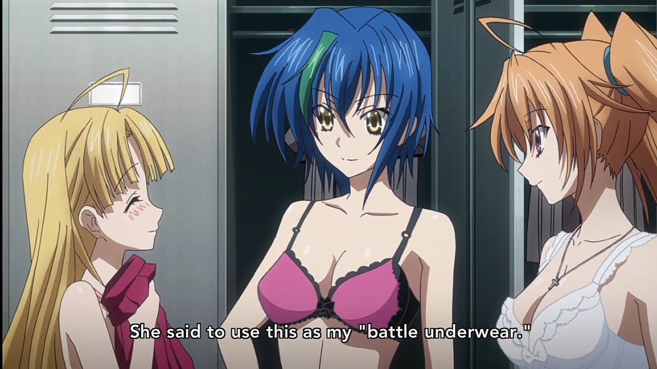 Xenovia vs Irina vs Asia, underwear comparison. Issei peeking them in dress changing room. - YouTube