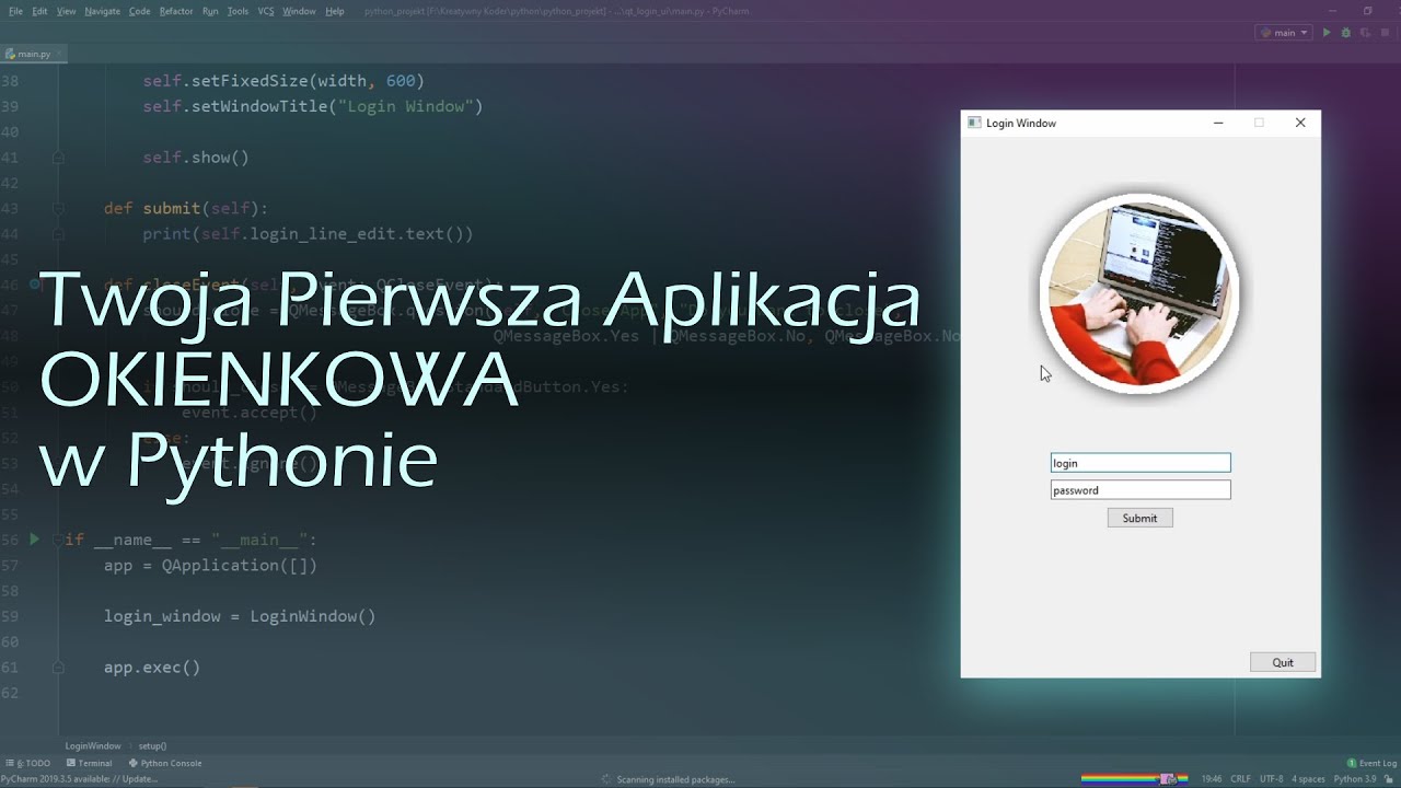 Aplikacja Okienkowa - Jak zrobić interfejs graficzny w Pythonie z modułem PySide - YouTube