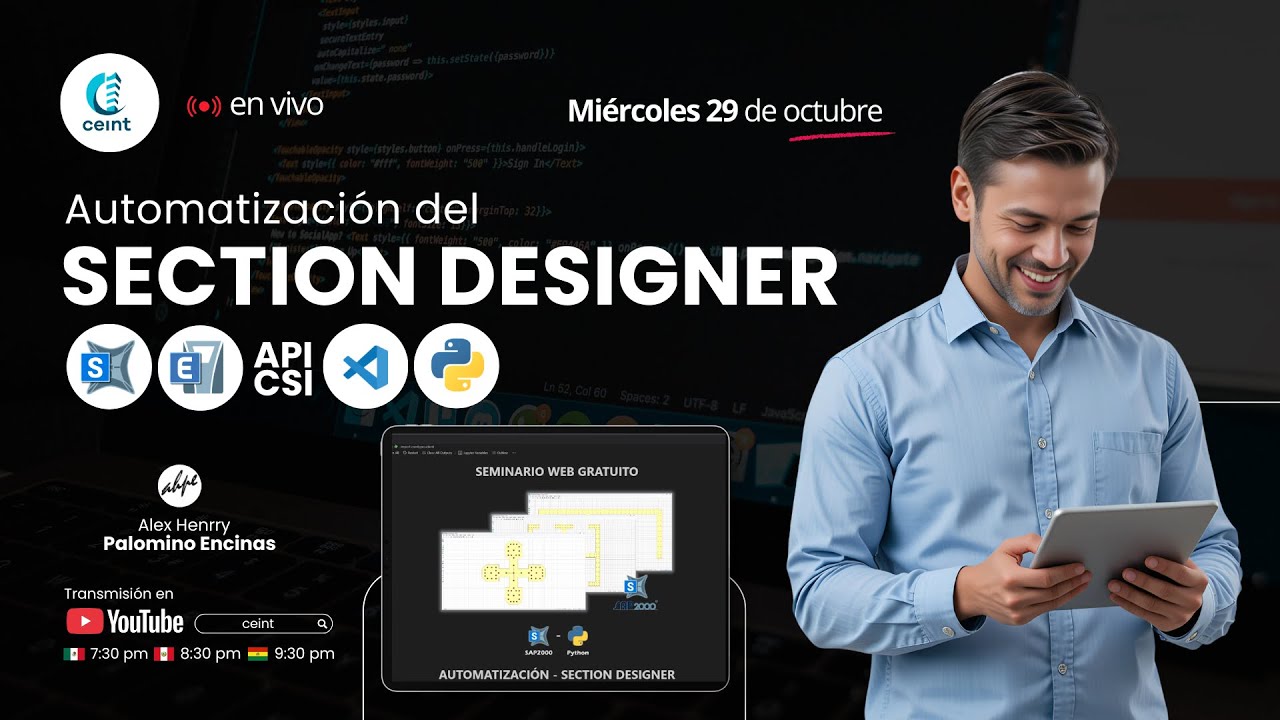 [API SAP2000 & ETABS] Python - Automatización del SECTION DESIGNER ...
