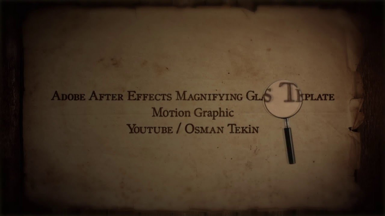 After Effects / Magnifying Glass Template / Free Download - YouTube