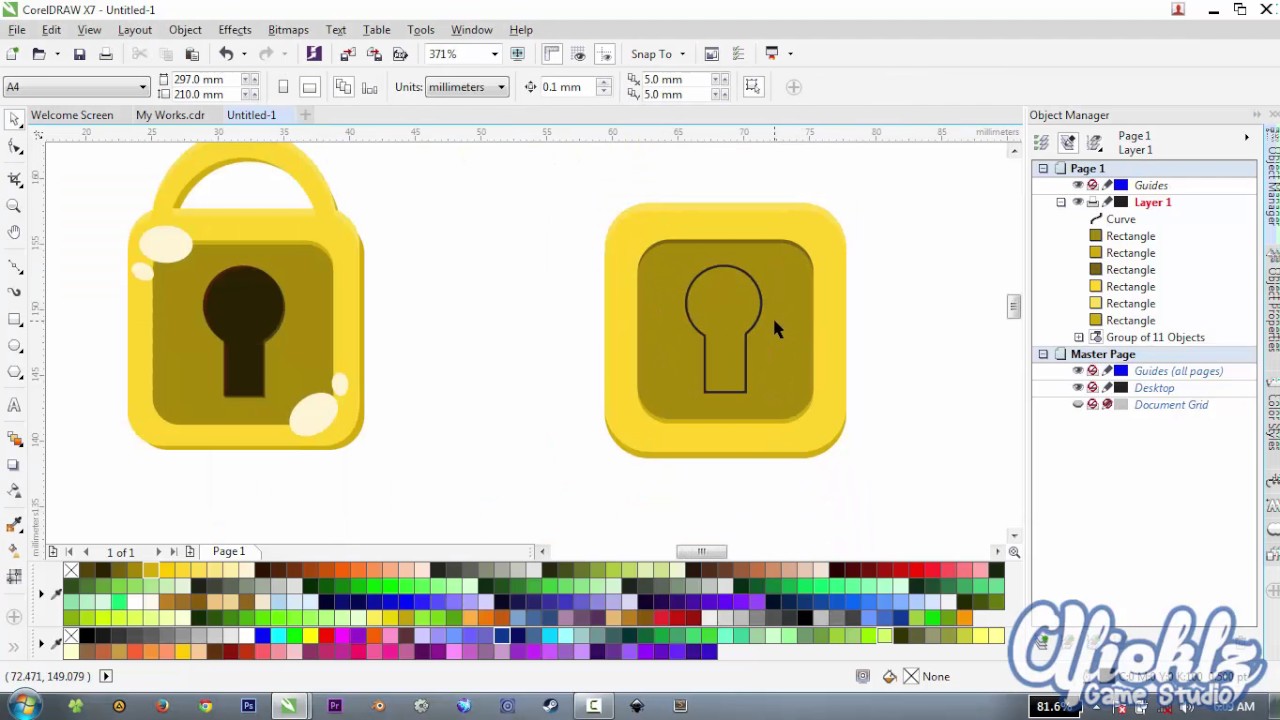 Create Lock 2D Gameart Tutorial - YouTube
