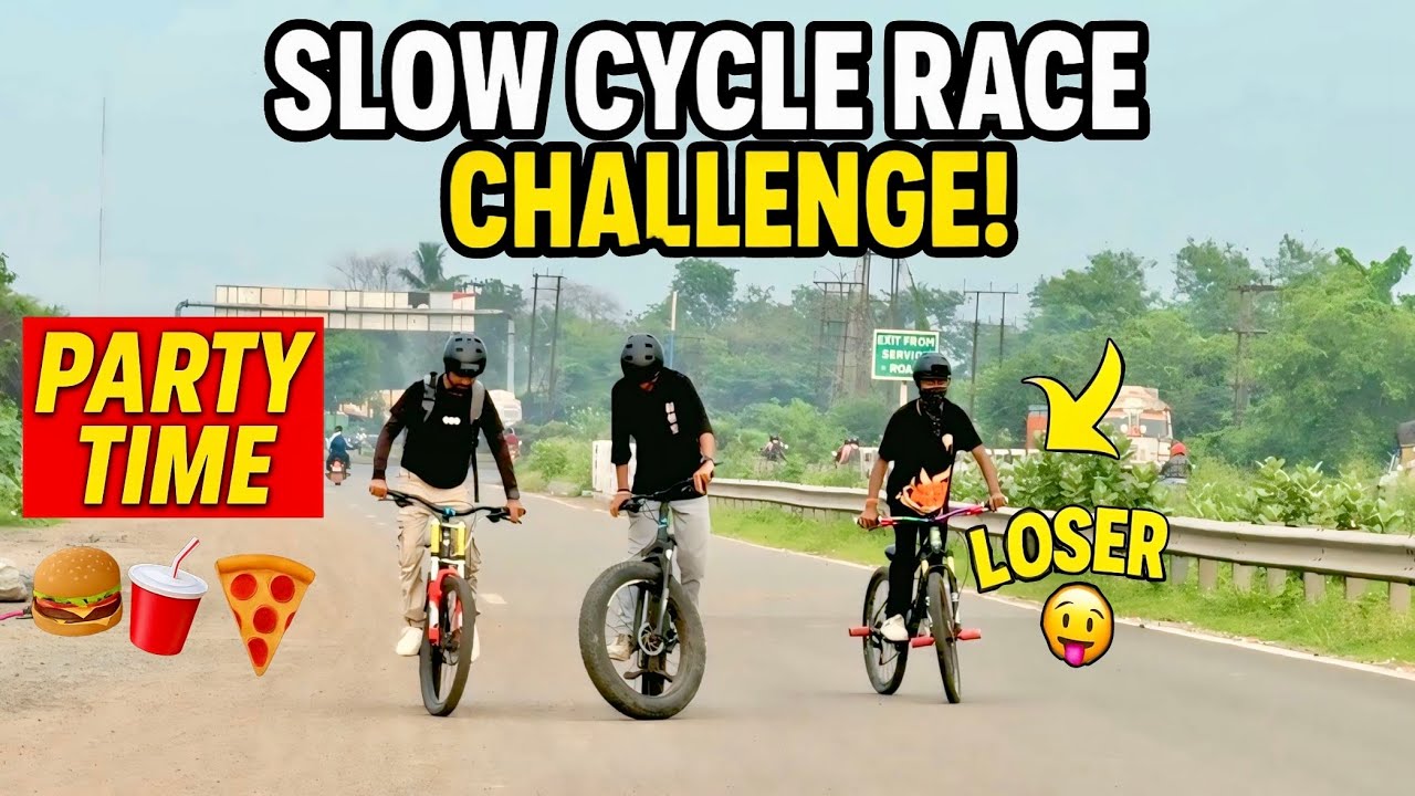 Slow Cycle Race Challenge Jo Harega Dega Party ! - YouTube