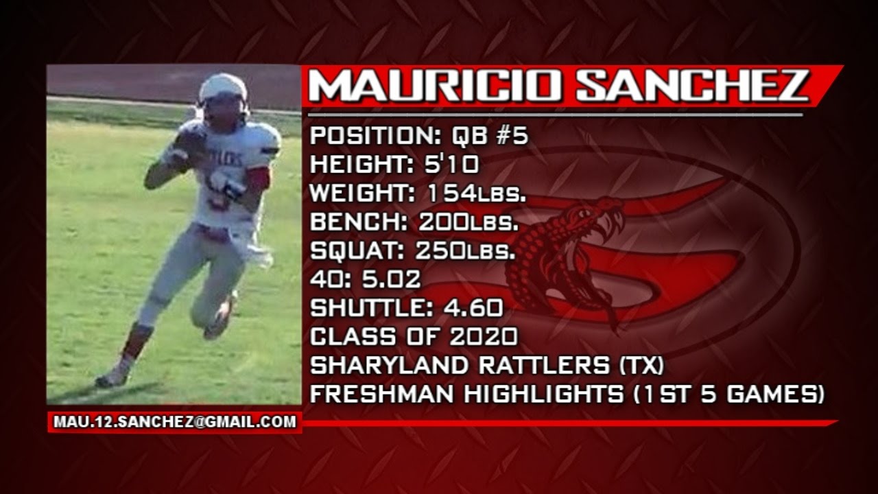 Mauricio Sanchez QB (9th Mid Season Highlights) - YouTube
