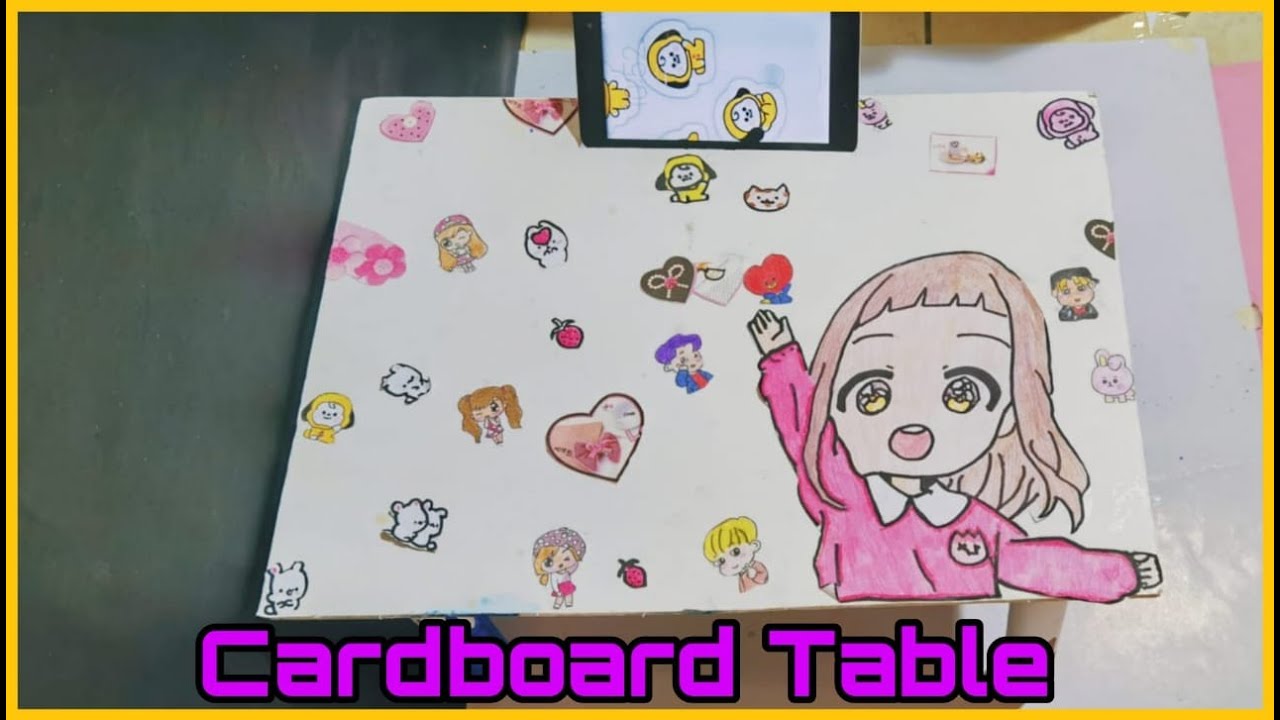 How to make a mini study table / homemade Diy Study table with ...