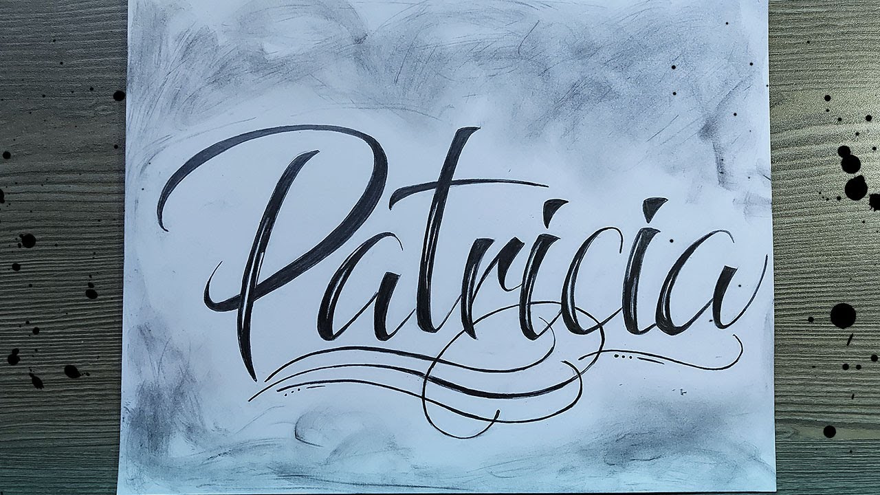 Nombre PATRICIA | Dibujos a lápiz - YouTube