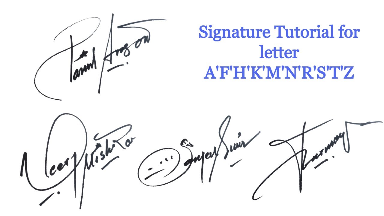 signature tutorial | how to create your own amazing signature | style ...