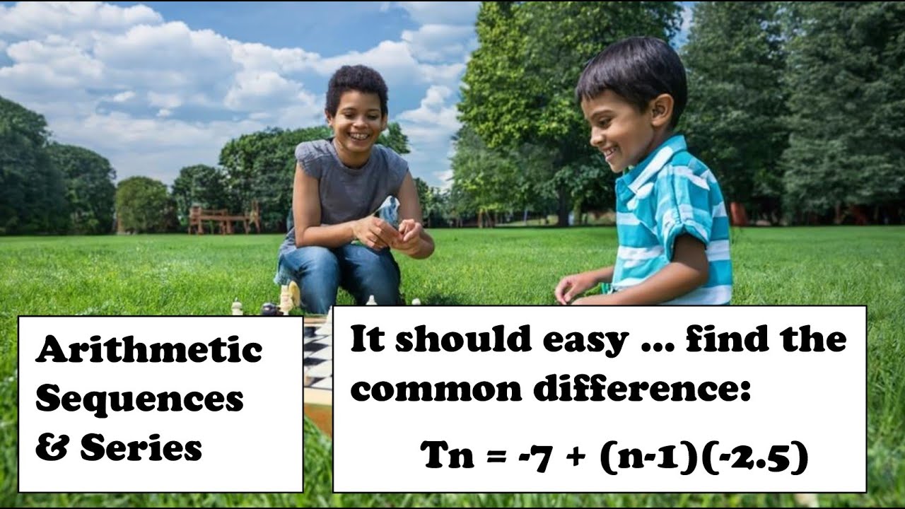 Find the common difference from this formula: Tn = -7 + (n - 1) (-2.5 ...