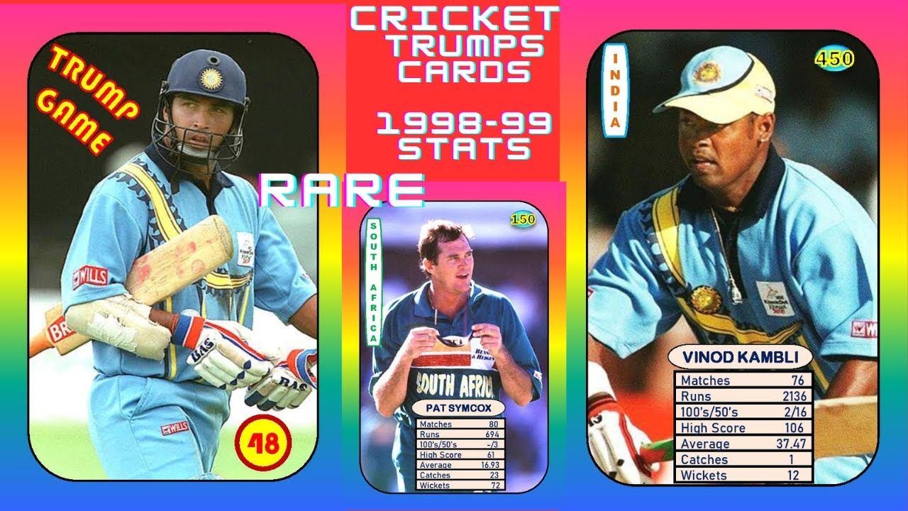 Cricket🏏Cards (1998-99 PreWorld Cup Stats) - YouTube