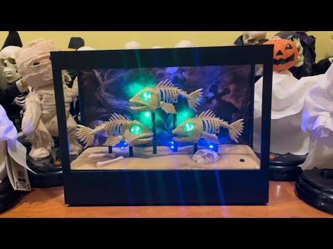 Pan Asian Creations 2018 Animated Skeleton Fish Tank - YouTube
