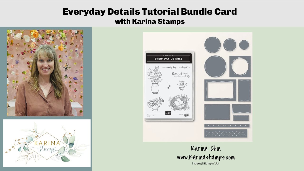 Everyday Details Tutorial Bundle Card with Karina Stamps - YouTube