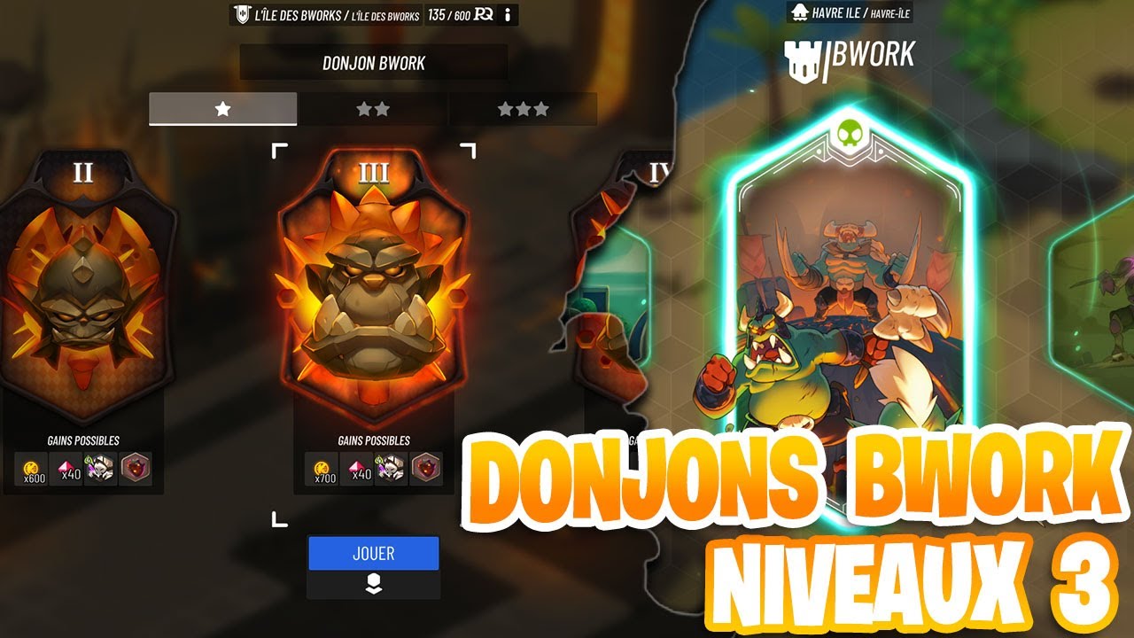 WAVEN I DONJON BWORK NIVEAUX 3 [ 1 ETOILE ] I L'ÏLE DES BWORK - YouTube