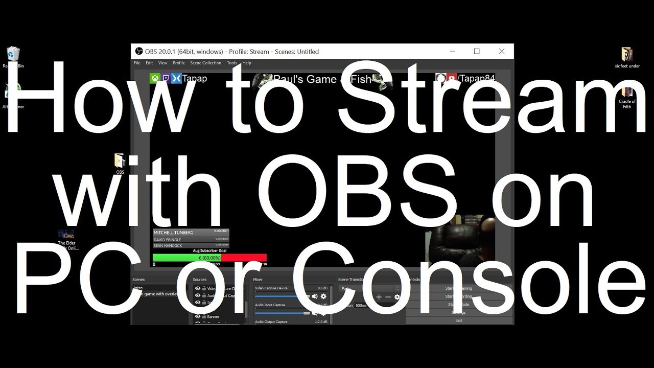 How to stream with OBS | PC or Xbox One - YouTube
