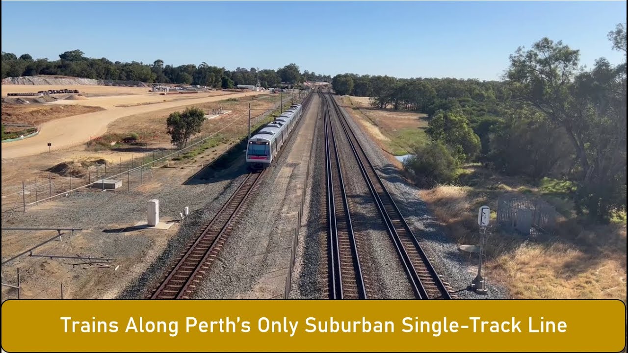 Trains Along Perth's Only Suburban Single-Track Line: The Thornlie Spur ...