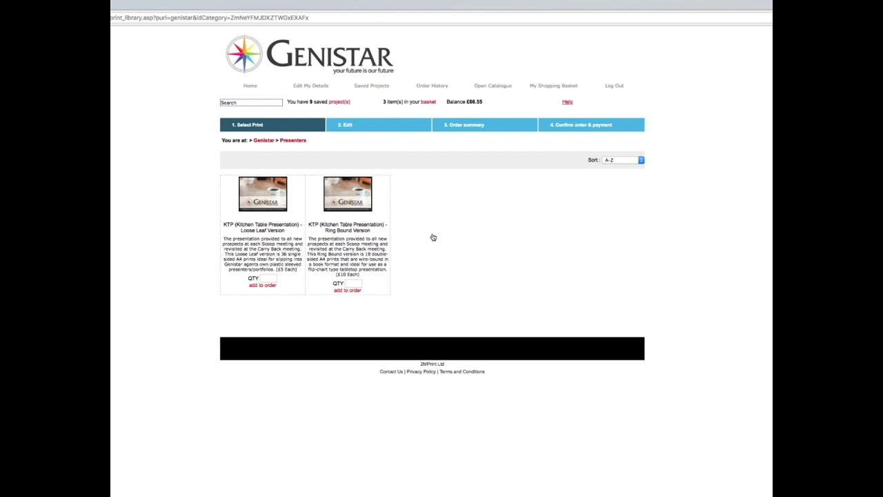 Genistar - Web To Print Demo - YouTube