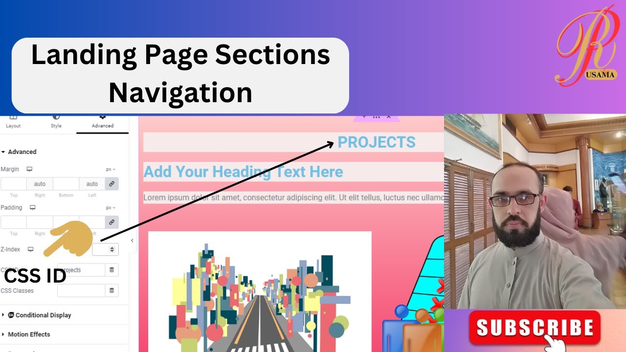 Landing Page Section navigation | Single page website navigation - YouTube