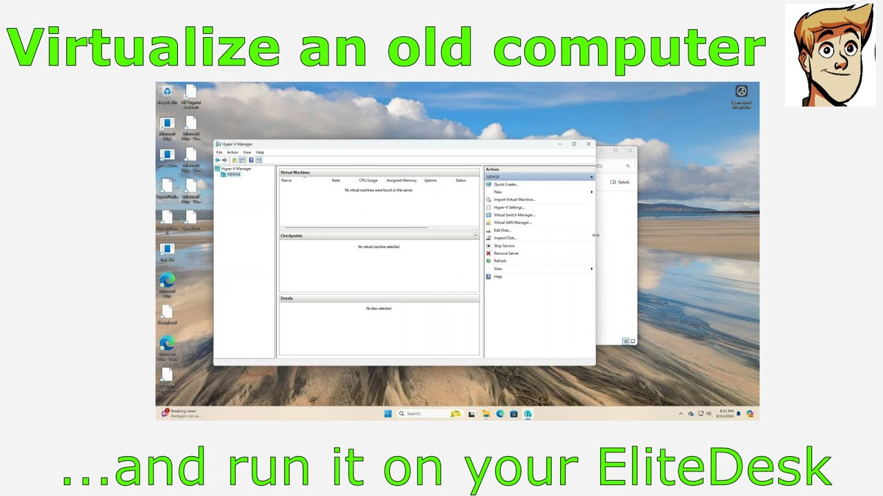 Virtualize an old computer and run it on your EliteDesk - YouTube