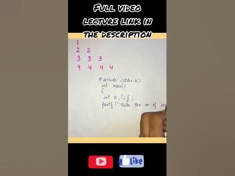 Pattern in C | Coding | YourStudyGuide #coding #shorts #youtubeshorts #ytshorts - YouTube