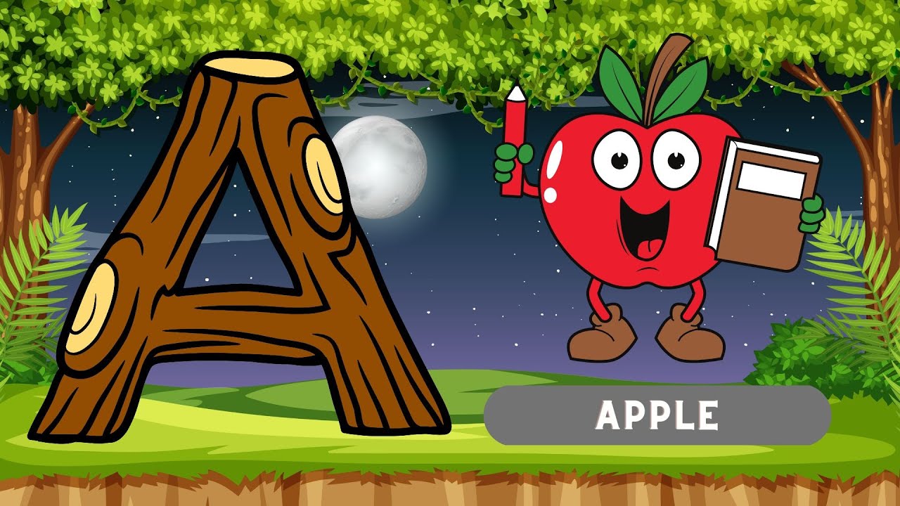 ABCD A to Z cartoon video, A for apple B for ball cartoon, abcd rhymes ...