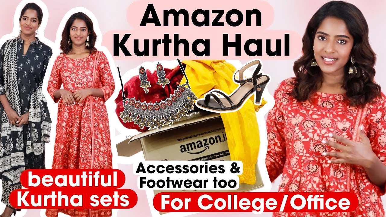 Amazon Fashion Haul & Styling🥰Kurtha sets & Kurtis😍 - YouTube