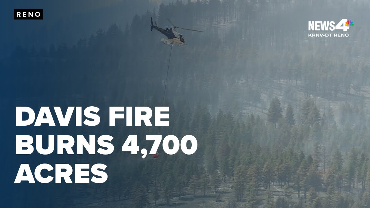 Davis Fire burns estimated 4,700 acres in Reno area - YouTube